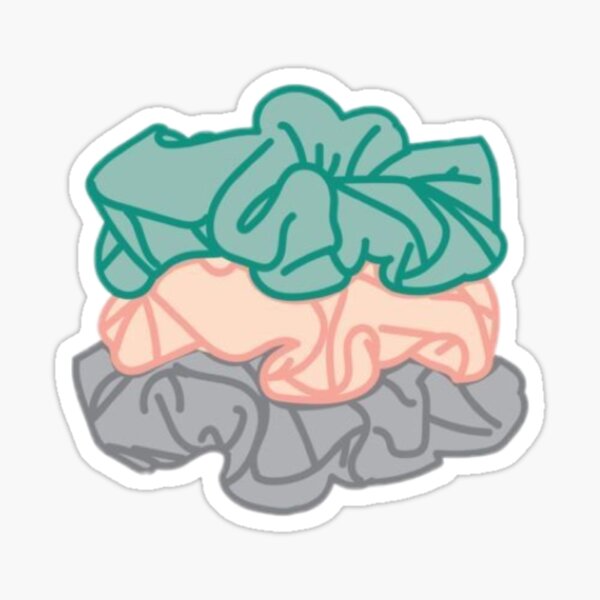"Scrunchie pack ." Sticker for Sale by mariana8bran | Redbubble