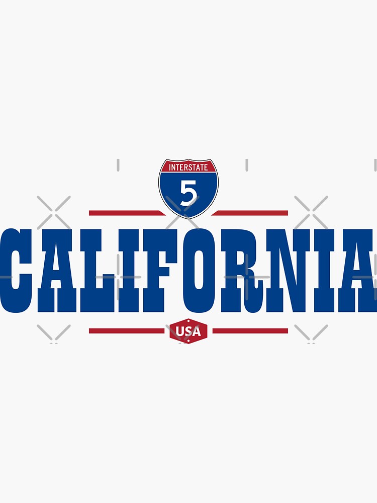 "California Interstate 5 USA" Sticker for Sale by Kiwidom | Redbubble