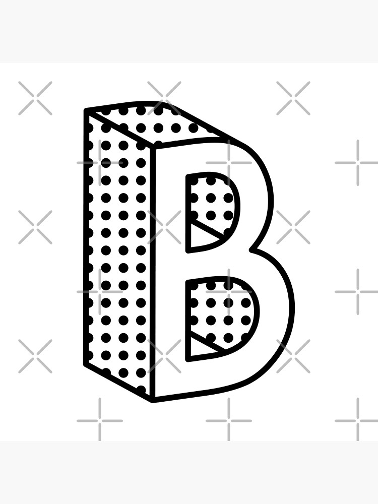 "3D Ben Day Dot Isometric Letter B" Photographic Print by ...