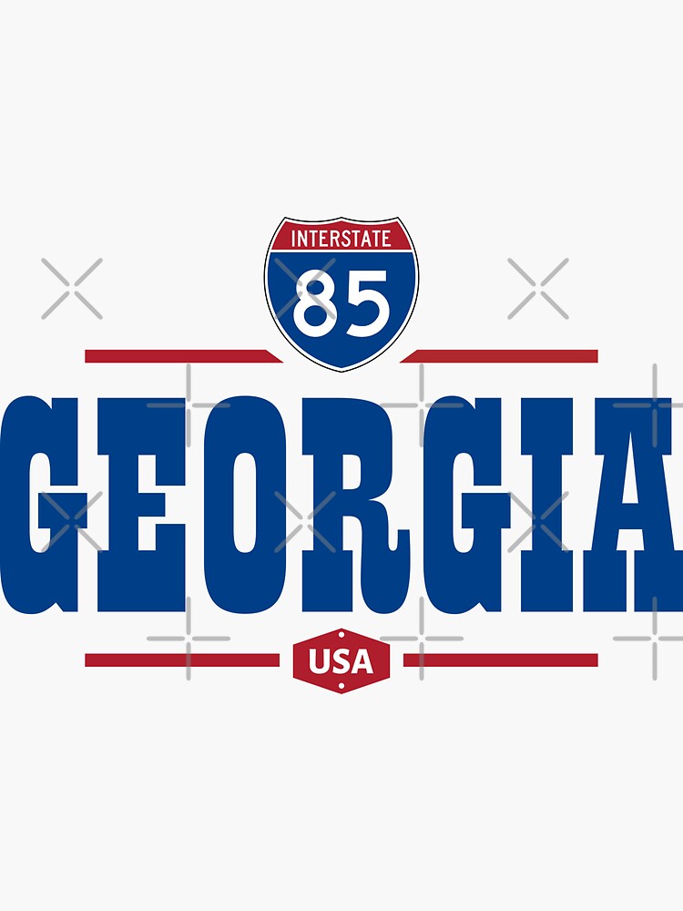"Georgia Interstate 85 USA" Sticker by Kiwidom | Redbubble