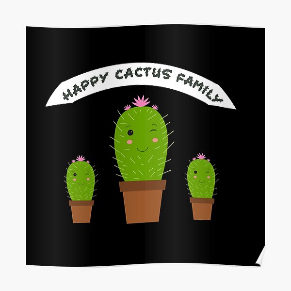 "Happy Cute Smiley Face Cactus or Cacti | Cute Happy Smiling cactus ...