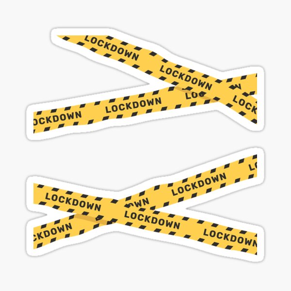 "LOCKDOWN" Sticker for Sale by adarshajith | Redbubble