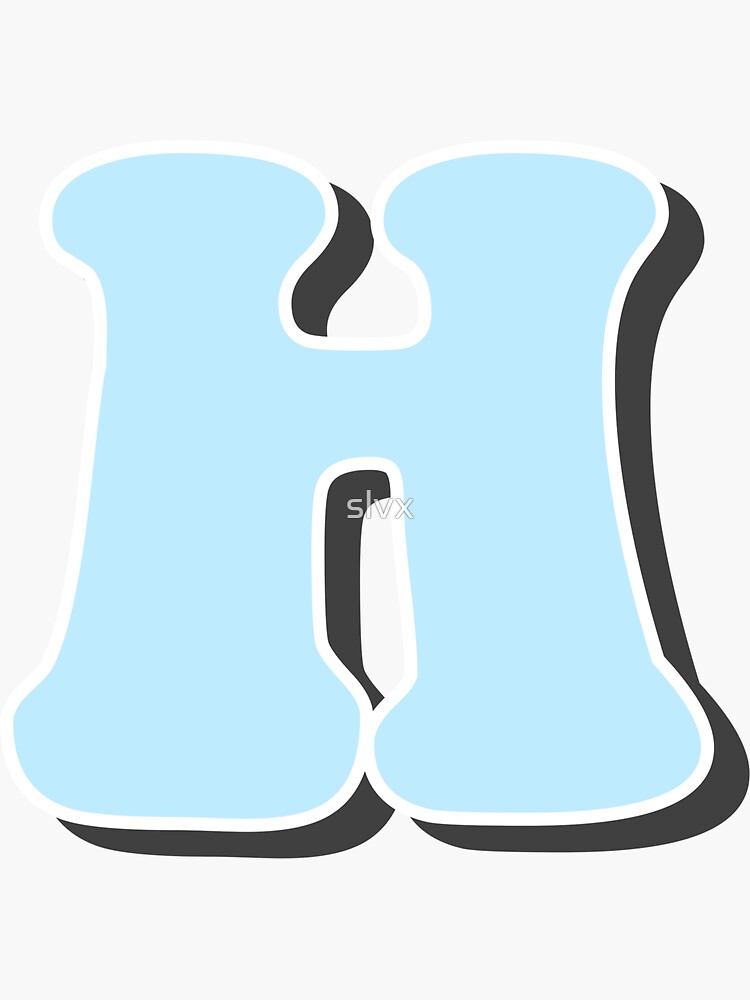 "Blue letter "H"" Sticker for Sale by slvx | Redbubble