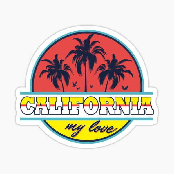 "California my love" Sticker for Sale by TopDesignArt | Redbubble