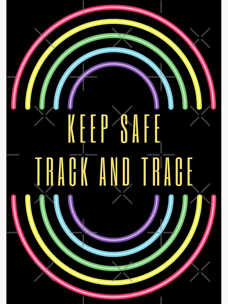 "Keep safe track and trace logo" Poster for Sale by Delicarte | Redbubble