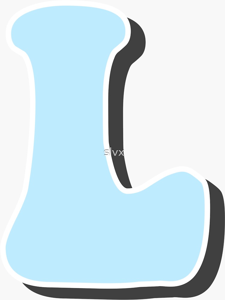 "Blue letter "L"" Sticker for Sale by slvx | Redbubble