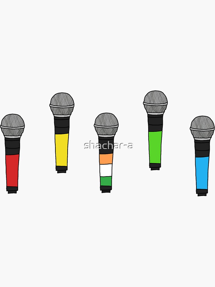 "one direction microphones" Sticker for Sale by shachar-a | Redbubble