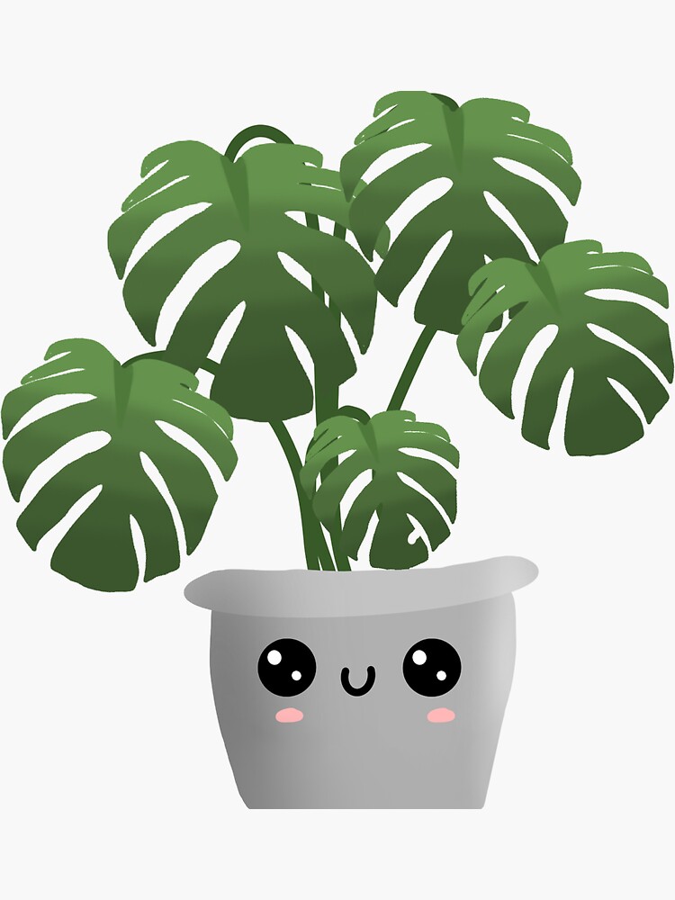 "Cute Monstera Plant " Sticker by stickerartistt | Redbubble