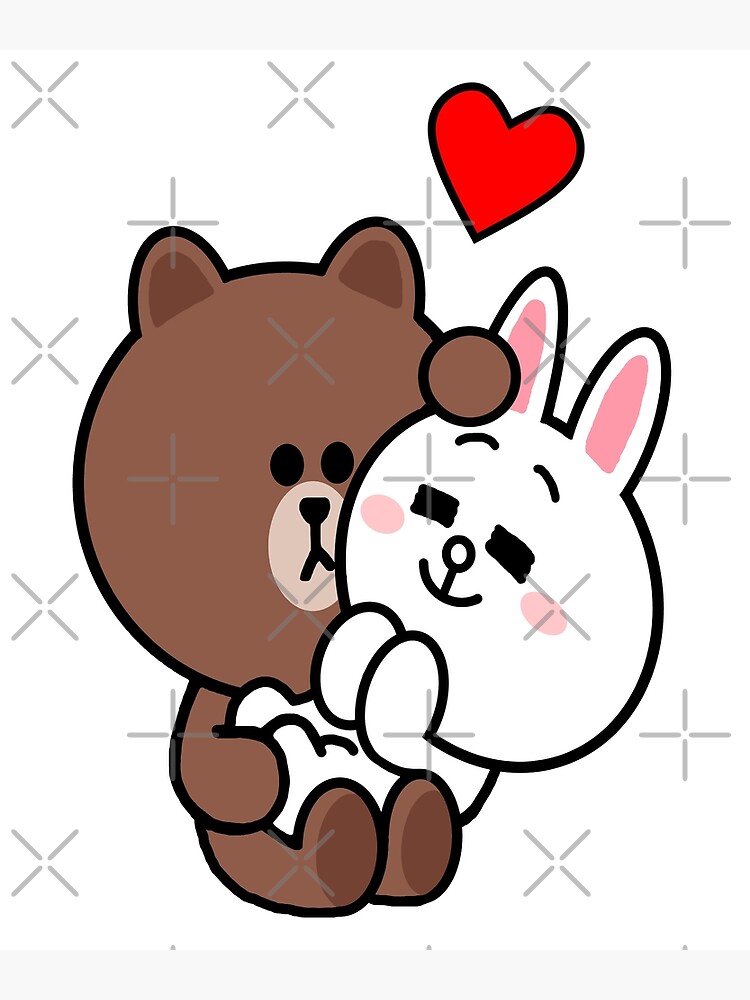 "Brown bear cony bunny rabbit love me tender" Art Print for Sale by ...