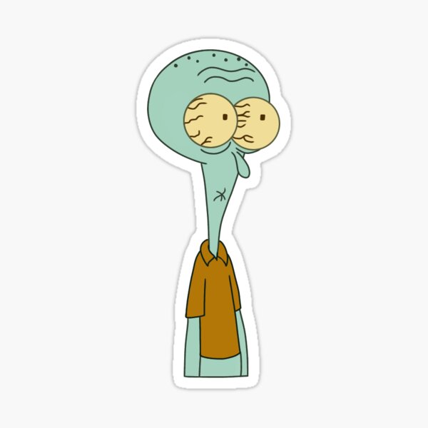 "Squidward traumatised" Sticker by orchidstickers | Redbubble