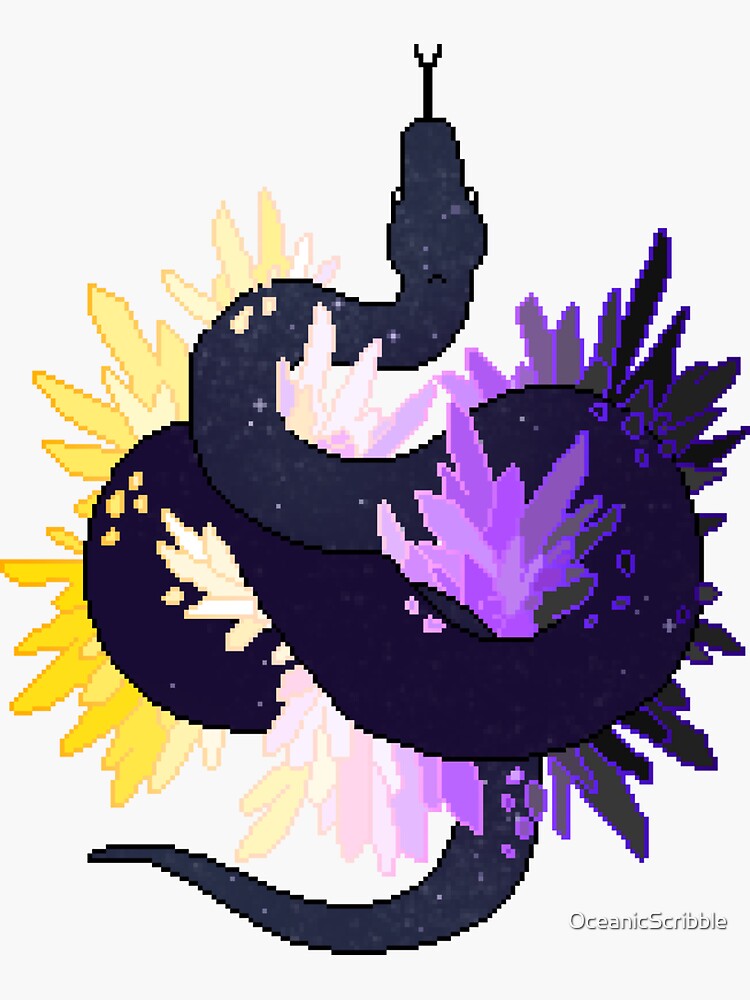 "Nonbinary Pride Galaxy Python" Sticker for Sale by OceanicScribble ...