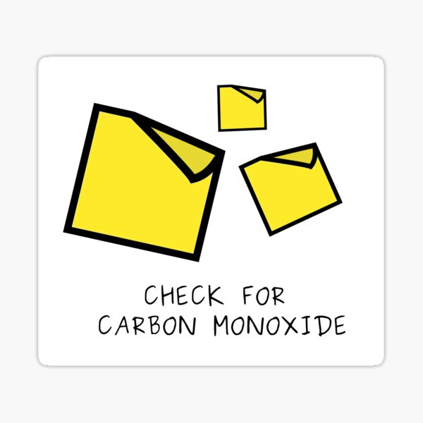 "Check for Carbon Monoxide - Reddit " Sticker by minimalanimal | Redbubble