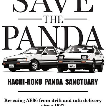 "Save the Panda AE86" Sticker by 8800ag | Redbubble
