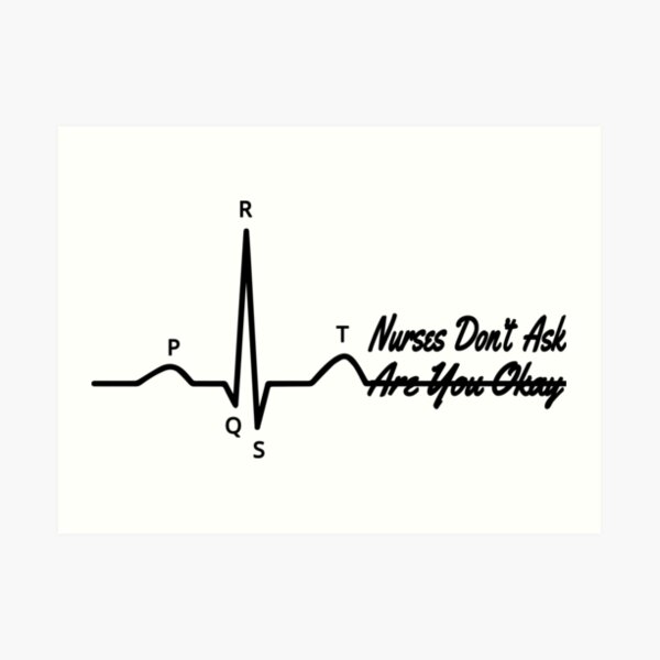 "PQRST Funny Nurse Memes Electrocardiogram Wave ECG" Art Print by ...