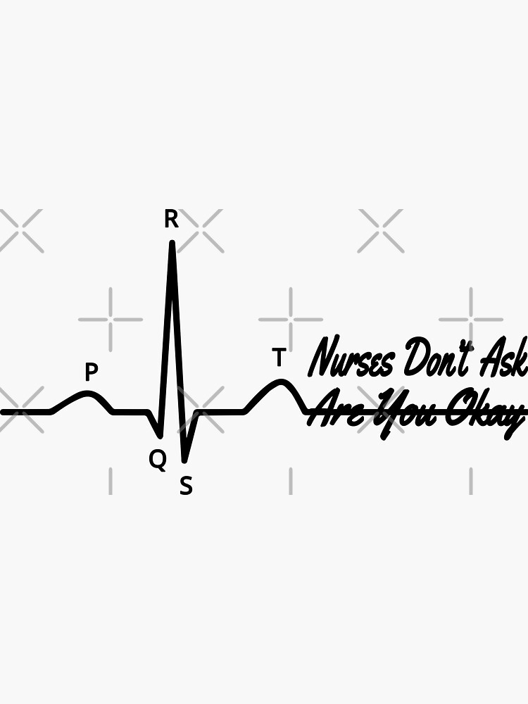 Pegatina «PQRST Enfermera divertida Memes Electrocardiograma Onda ECG ...