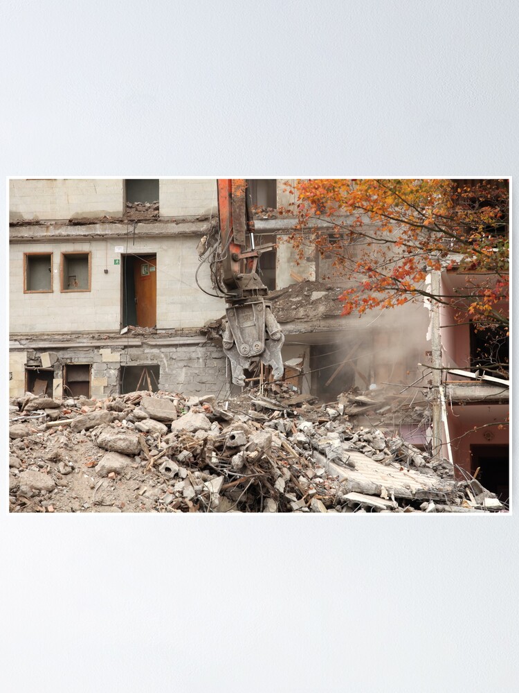 "destroyed building" Poster for Sale by mrivserg | Redbubble