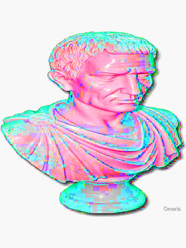 "Roman bust sculpture vaporwave" Sticker for Sale by Omeris | Redbubble
