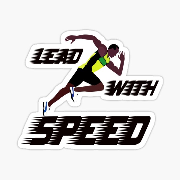 "Usain Bolt Lead With Speed " Sticker for Sale by vivek1234567890 ...