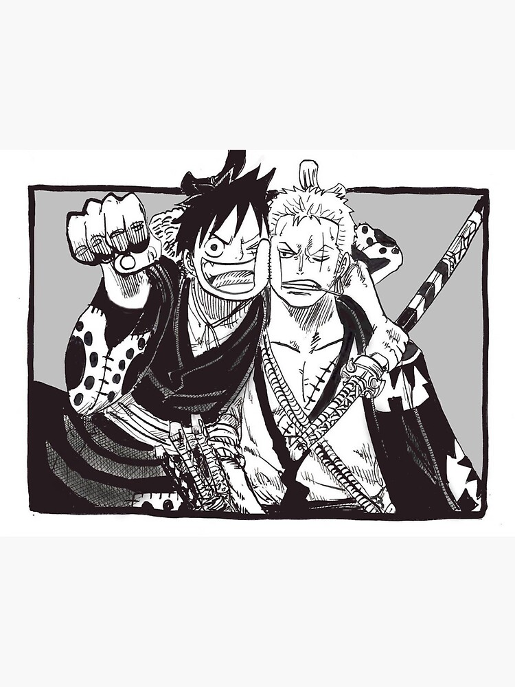 "duo baddass luffytaro zorojuro" Sticker for Sale by SAMSEMI | Redbubble