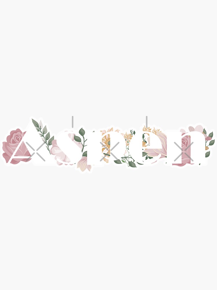 "Aspen Name stickers sweet girls name floral flower names " Sticker by ...