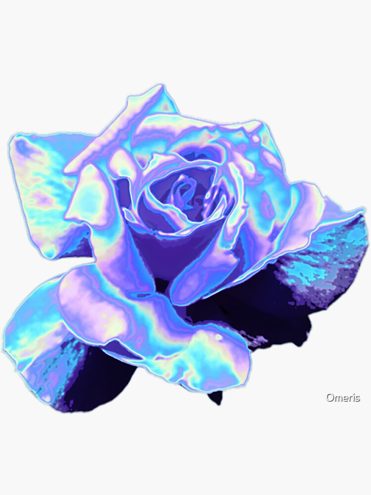 "Pink flower vaporwave" Sticker by Omeris | Redbubble