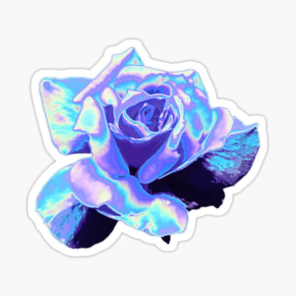 "Pink flower vaporwave" Sticker by Omeris | Redbubble