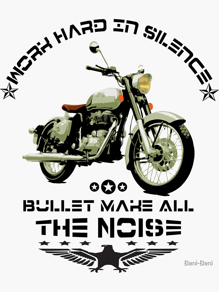 "Royal Enfield Bullet" Sticker by Beni-Beni | Redbubble