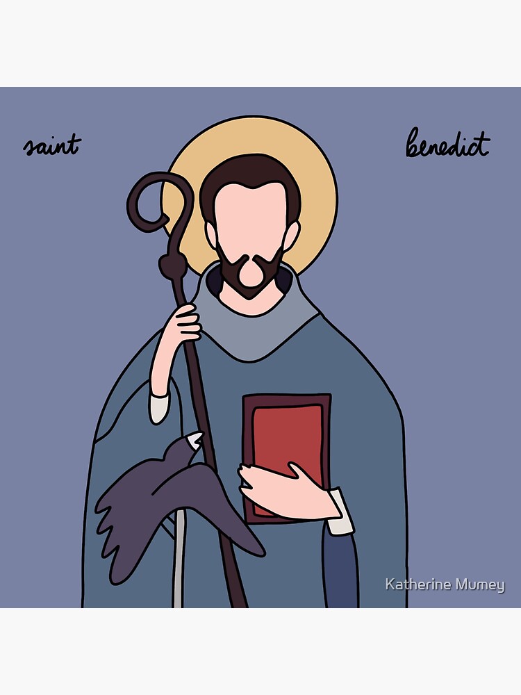 "Saint Benedict" Sticker for Sale by Katemumey | Redbubble