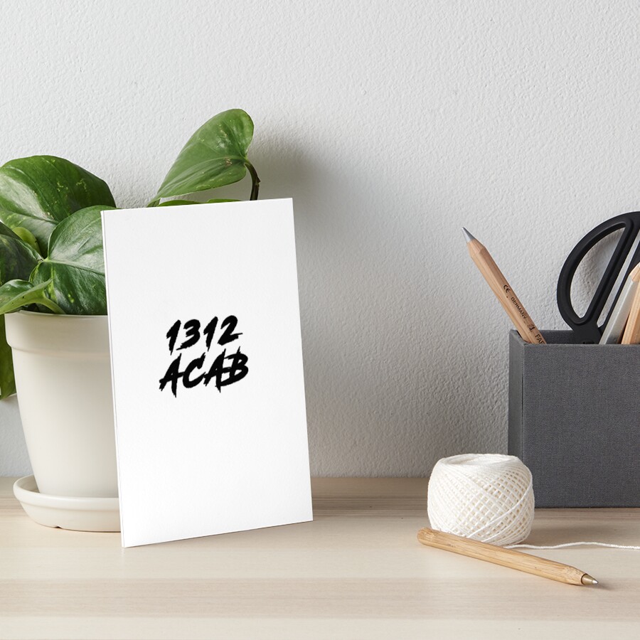 "1312 ACAB" Art Board Print by marinemadelyn | Redbubble