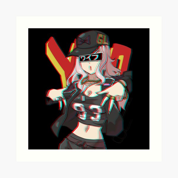 "Rapper waifu Chika Fujiwara" Art Print for Sale by T-Sinek | Redbubble