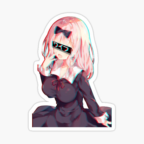 "Kawaii waifu Chika Fujiwara v2" Sticker for Sale by T-Sinek | Redbubble