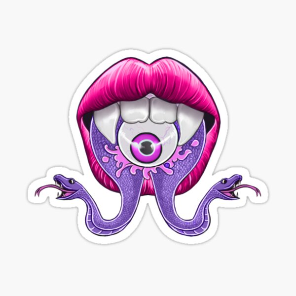 "Girly Witch Lips" Sticker by -Amalthea | Redbubble