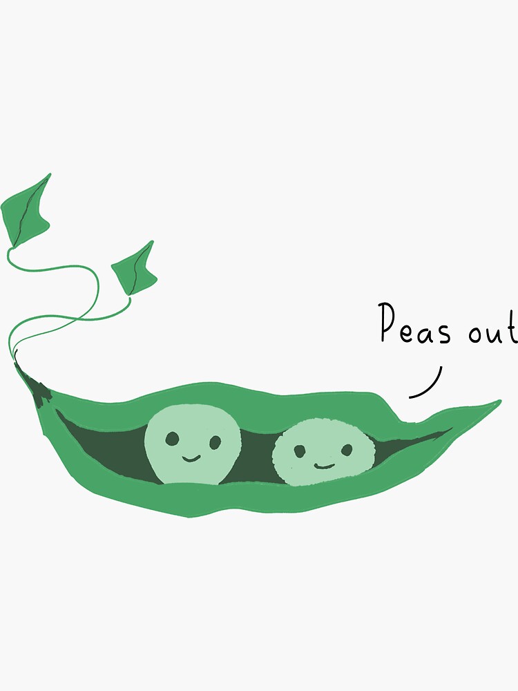 "Peas out" Sticker by medcomix | Redbubble