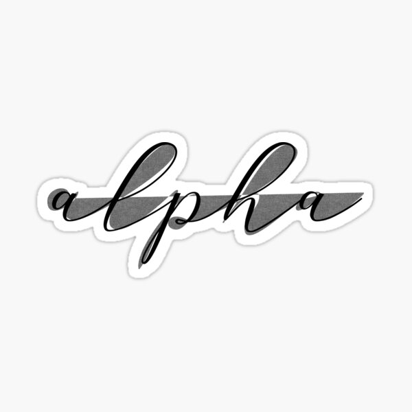 "Alpha " Sticker by lanataylor | Redbubble