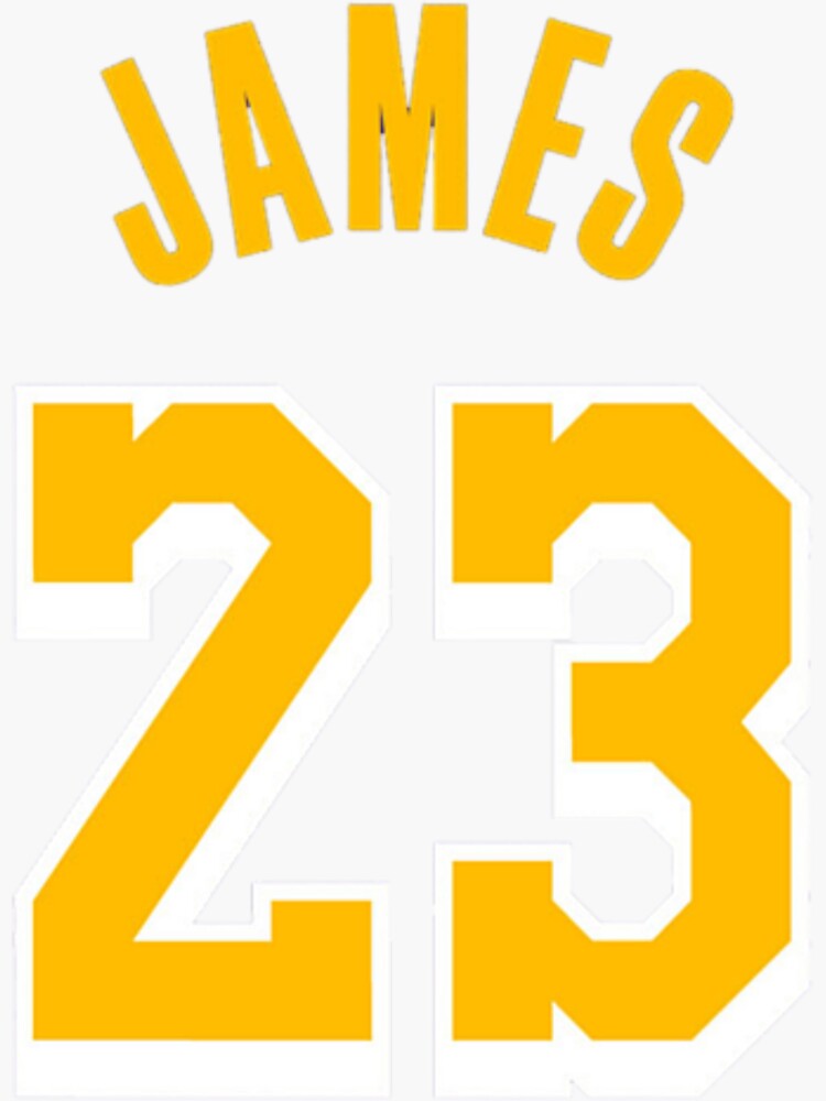 "Lebron James "23"" Sticker by Three Points | Store | Redbubble