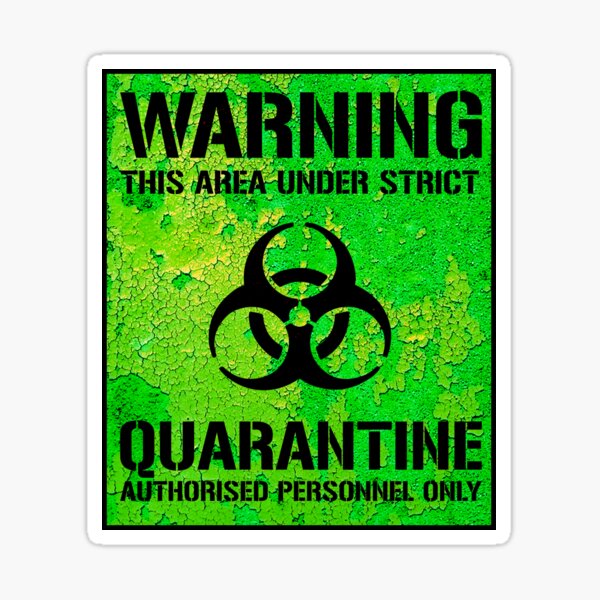 "Gamma Green - Quarantine Warning - Airsoft Loadout Design" Sticker by ...