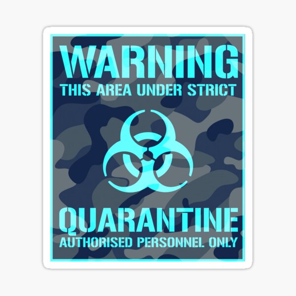 "Inverted Blue Steel Camoflage - Quarantine Warning - Airsoft Loadout ...