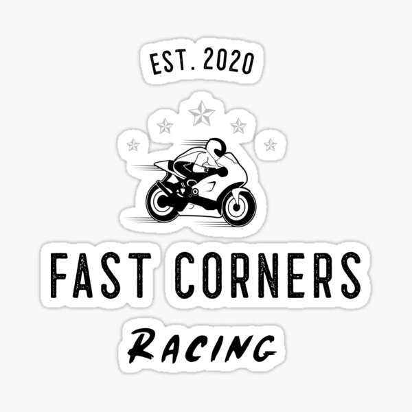 "Fast Corners Racing " Sticker by OakWaterLane | Redbubble