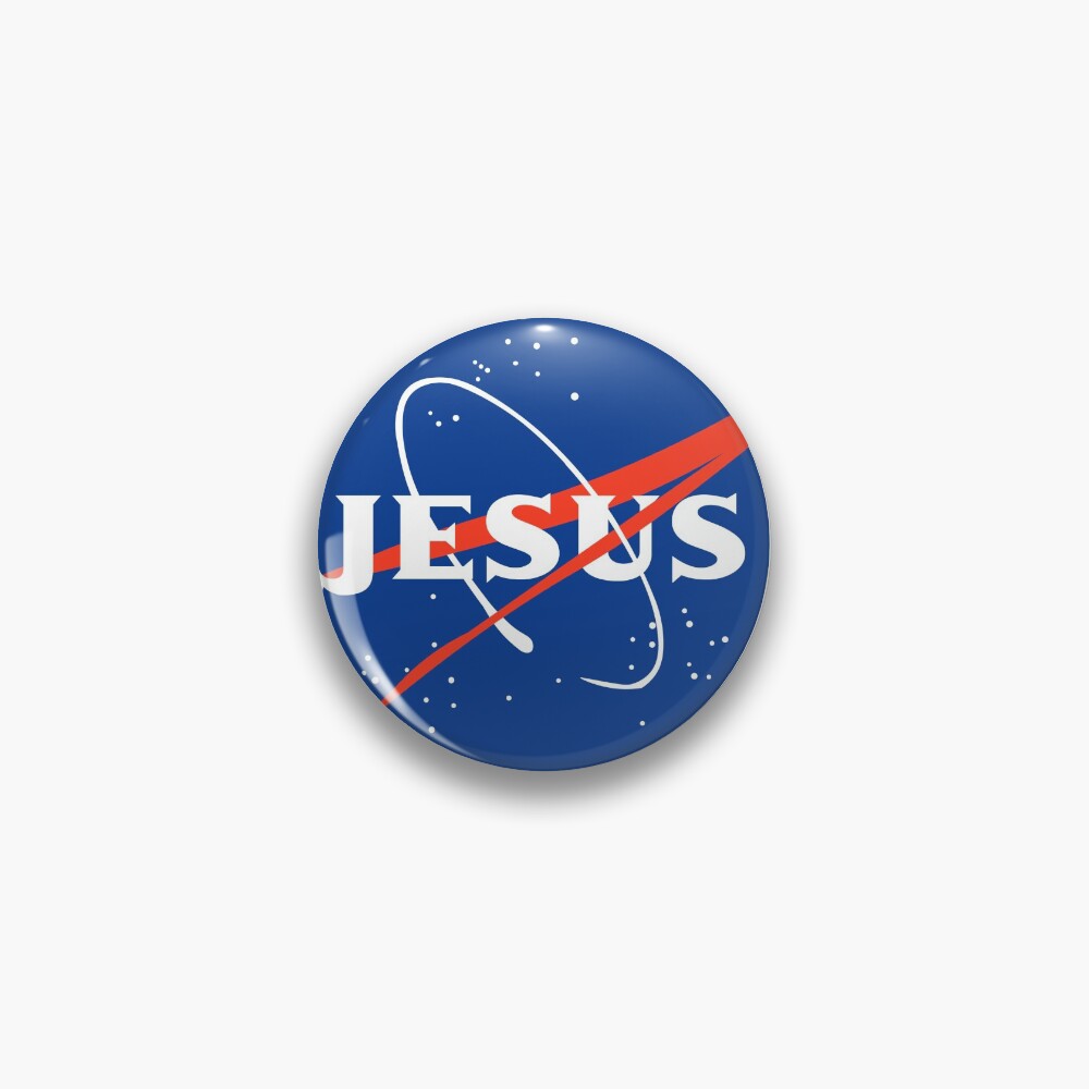 "Jesus NASA (meatball) Logo" Sticker for Sale by lhelbling | Redbubble