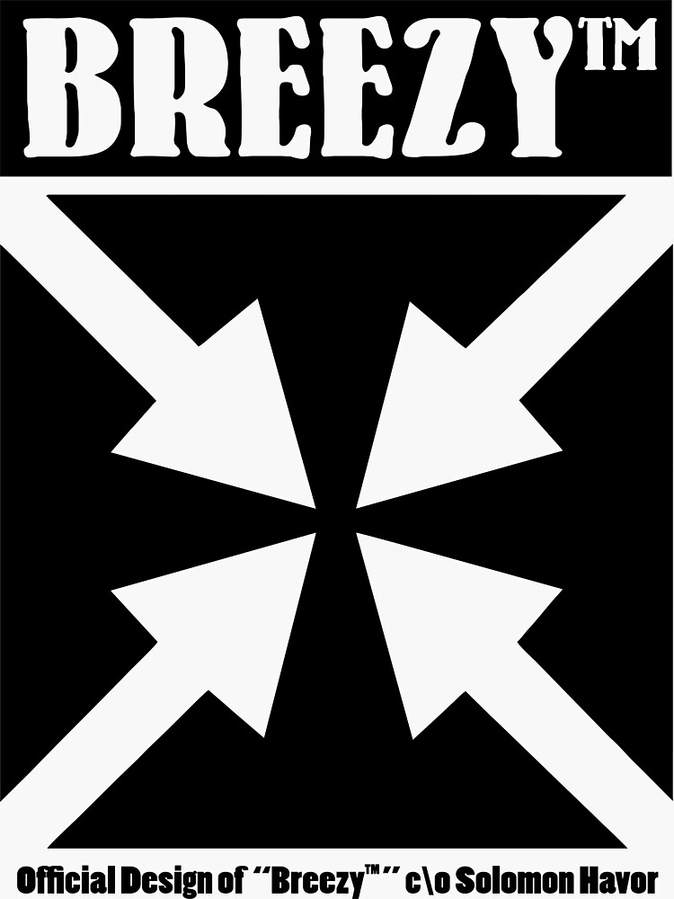 "Breezy Logo Print Black" Sticker for Sale by havordinc | Redbubble