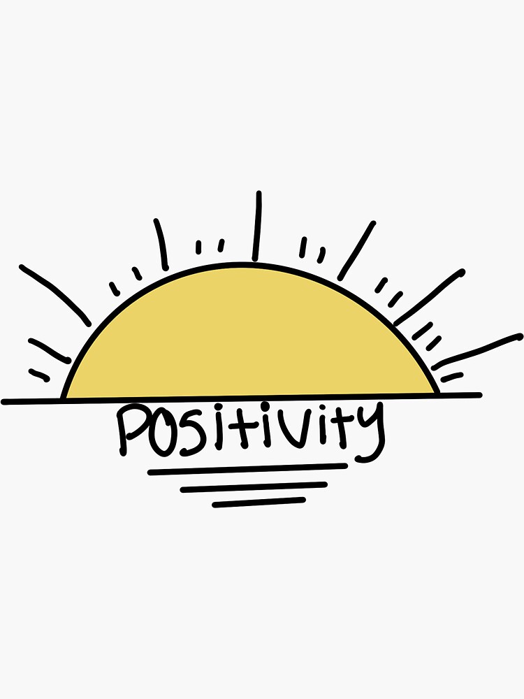 "Positivity Sun Sticker" Sticker for Sale by maddyp2 | Redbubble