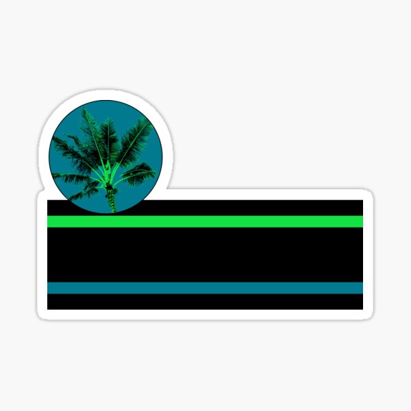 "Neon Maui Palm" Sticker by devinswy | Redbubble