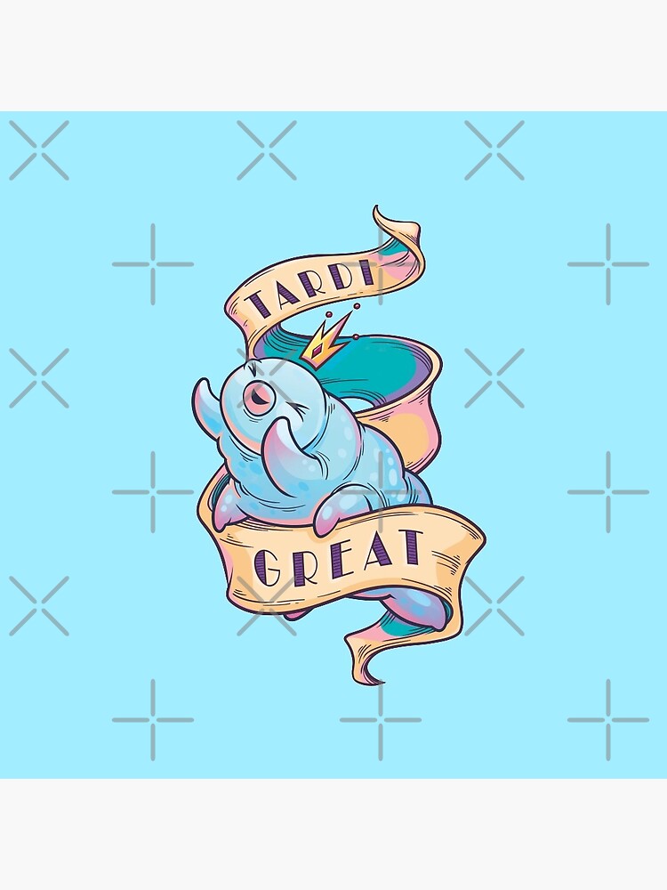 "Tardigrade Pun Tardi Great Blue" Pin for Sale by supermara | Redbubble