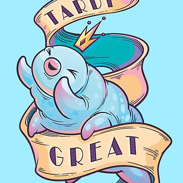 "Tardigrade Pun Tardi Great Blue" Sticker for Sale by supermara | Redbubble