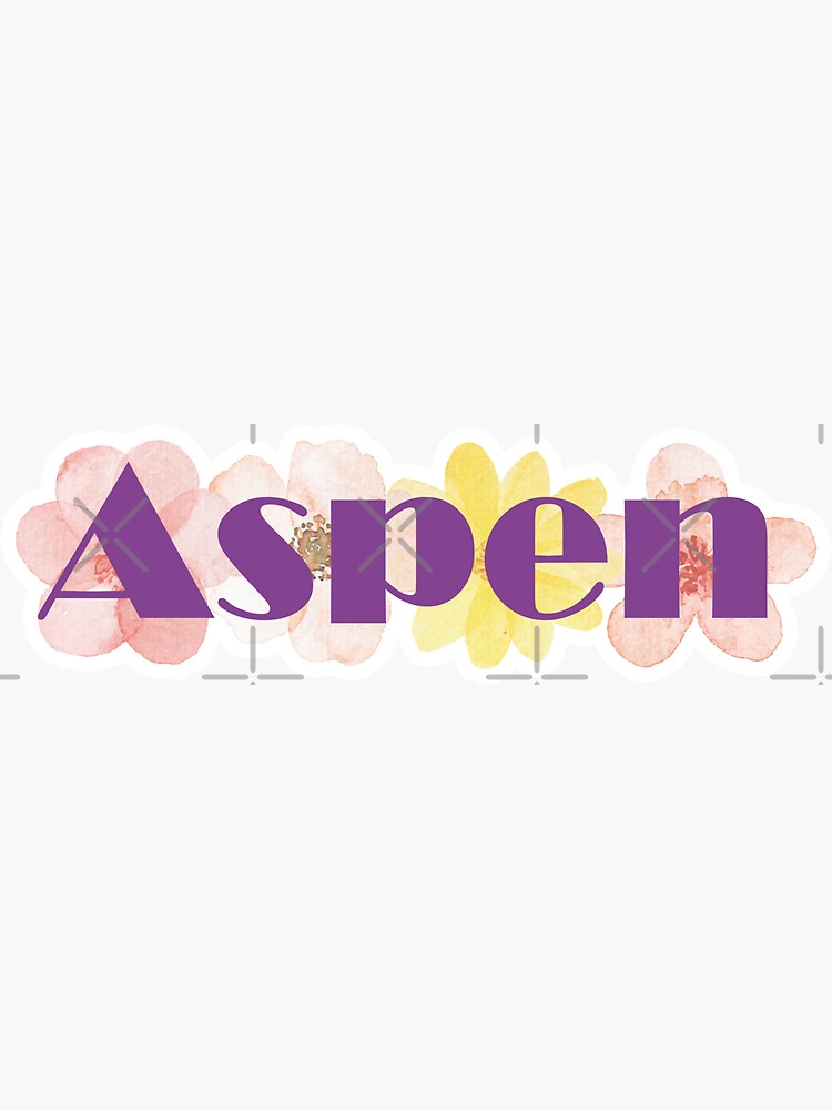 "Aspen Name stickers sweet girls name floral flower names " Sticker for ...