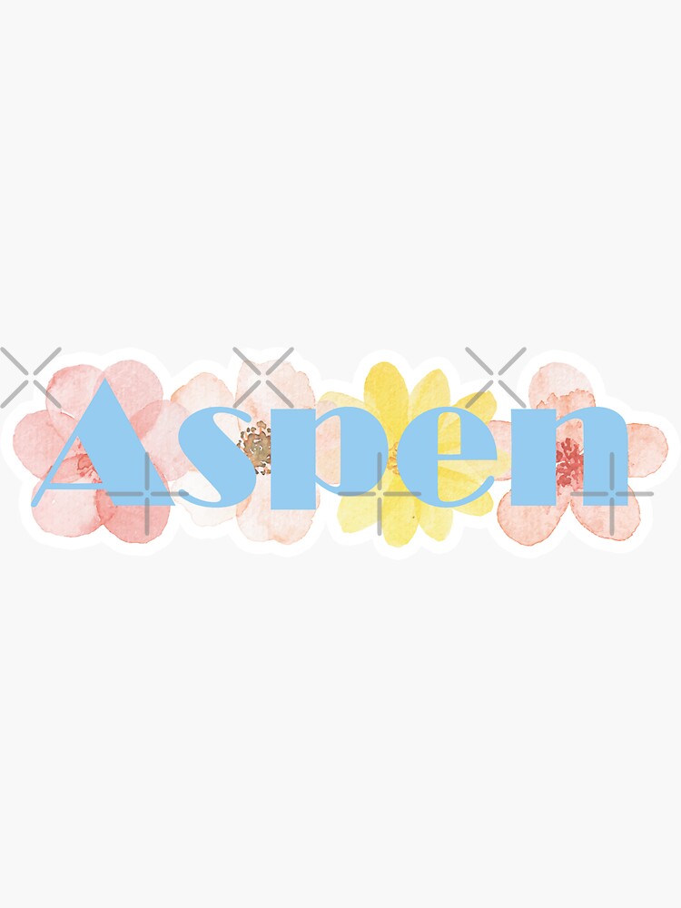 "Aspen Name stickers sweet girls name floral flower names " Sticker for ...