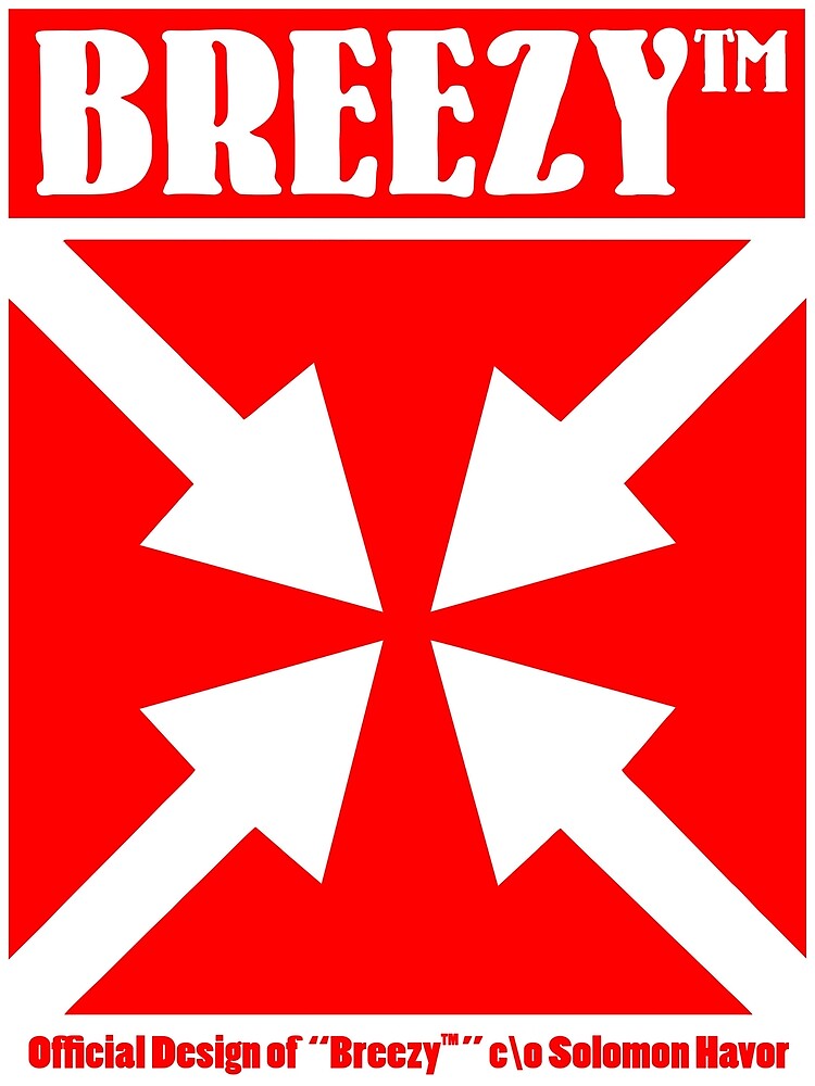 "Breezy Logo Print Red" Poster for Sale by havordinc | Redbubble
