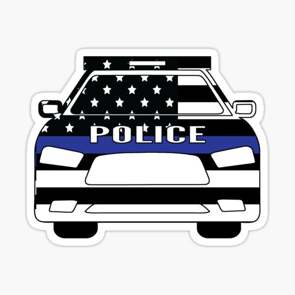 "American, Police Flag, Police Car" Sticker for Sale by PLLDesigns ...