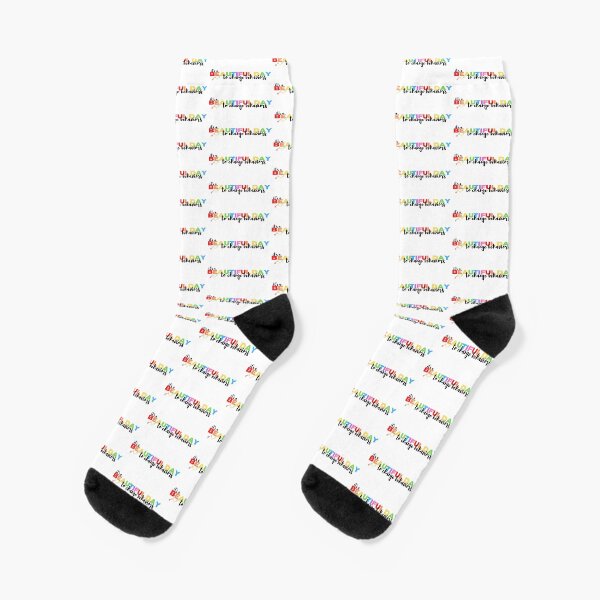 "Beautiful day to change behaviors rainbow graph" Socks for Sale by ...