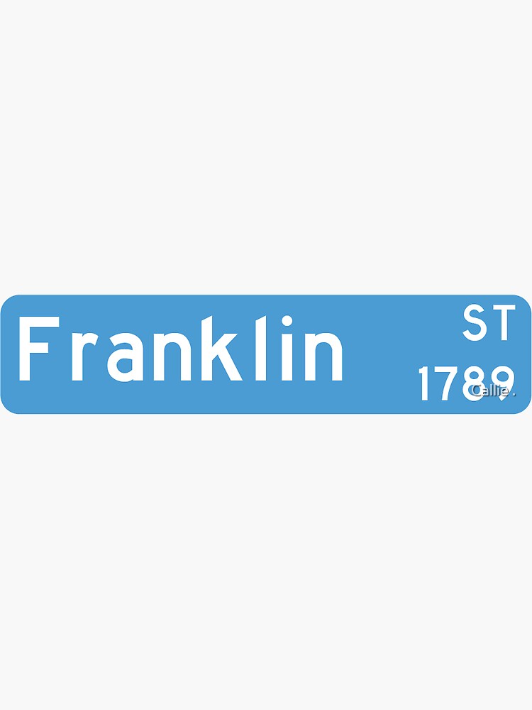 "UNC Franklin Street Sign " Sticker for Sale by calliemoreland | Redbubble
